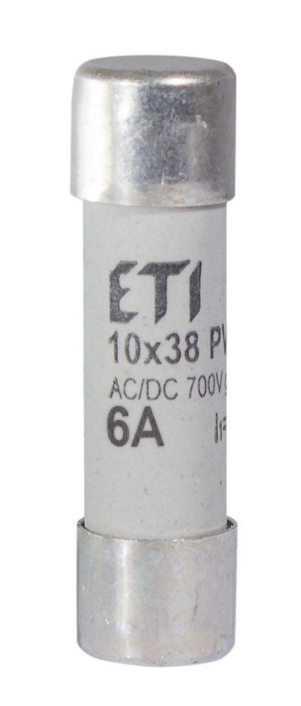 Fusível CH10-UQ 10x38 gR 6A 700V≃. Icn 50kA∼. ∫J 63 A².s. 1.7W - eficilux.pt